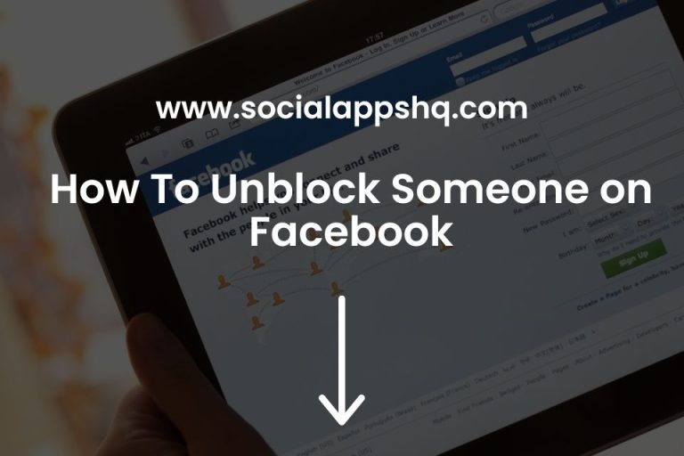 How To Unblock Someone on Facebook [2025] - SocialAppsHQ