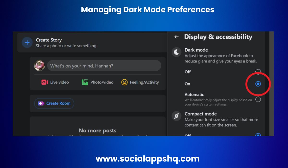 How to Enable Dark Mode on Facebook - SocialAppsHQ