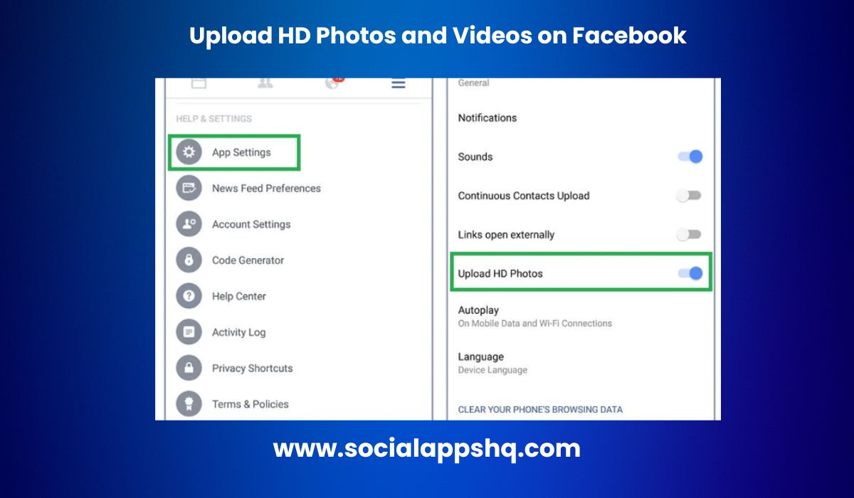 How to Upload HD Videos and Photos on Facebook Mobile - SocialAppsHQ