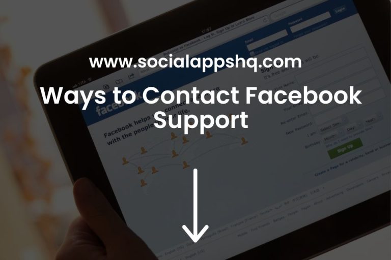 Ways to Contact Facebook Support [2025] - SocialAppsHQ