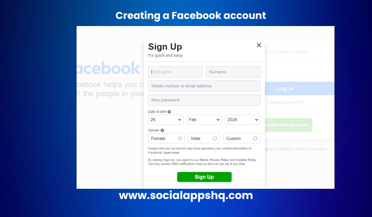 What Are the Requirements to Create an Account in Facebook