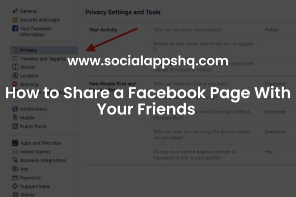 How to Share a Facebook Page With Your Friends - SocialAppsHQ
