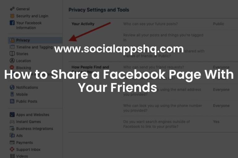 How to Share a Facebook Page With Your Friends - SocialAppsHQ