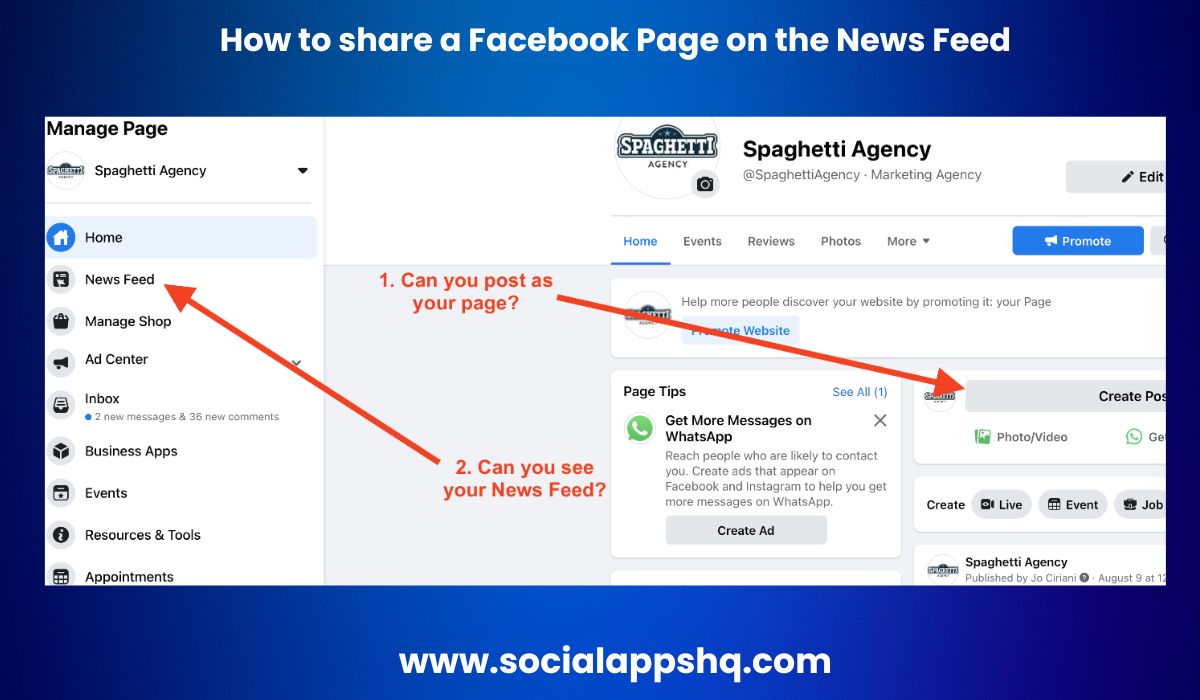 How to Share a Facebook Page With Your Friends - SocialAppsHQ