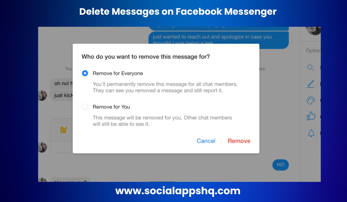 How to Delete Messages on Facebook Messenger - SocialAppsHQ