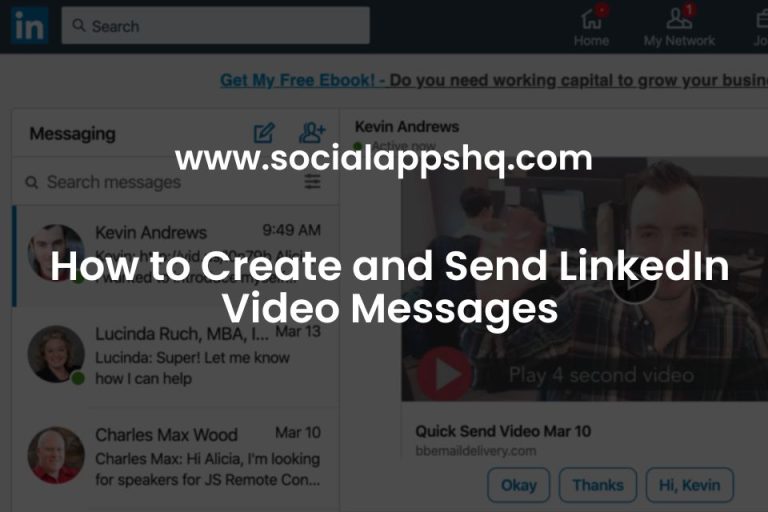 How to Create and Send LinkedIn Video Messages - SocialAppsHQ