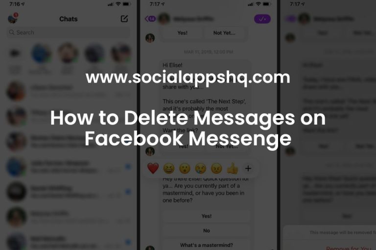 How to Delete Messages on Facebook Messenger - SocialAppsHQ