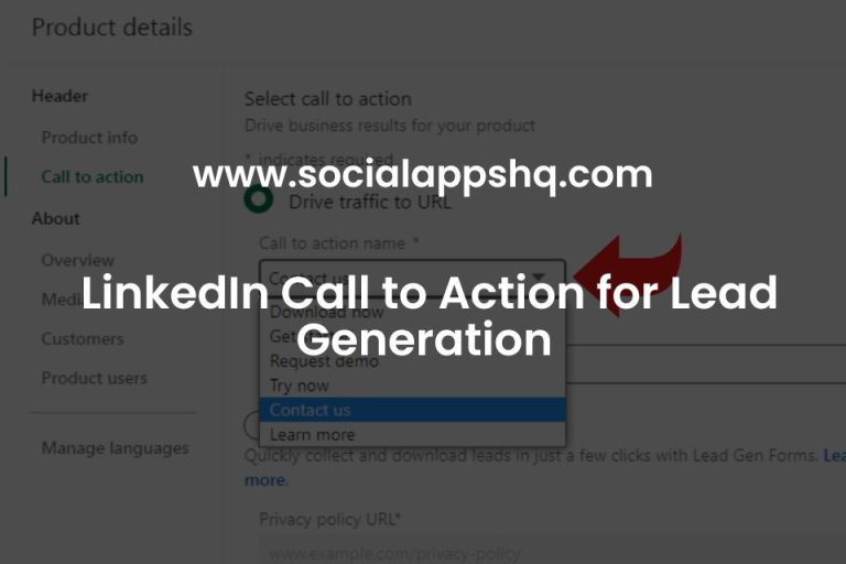LinkedIn Call to Action for Lead Generation - SocialAppsHQ