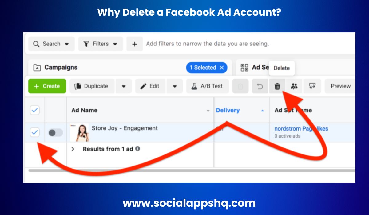 How To Delete A Facebook Ad Account - SocialAppsHQ