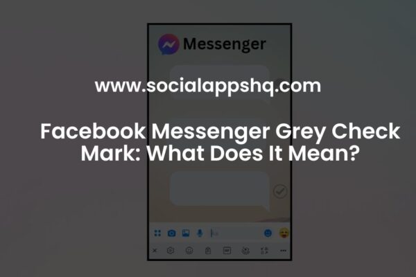 Facebook Messenger Grey Check Mark: What Does It Mean?