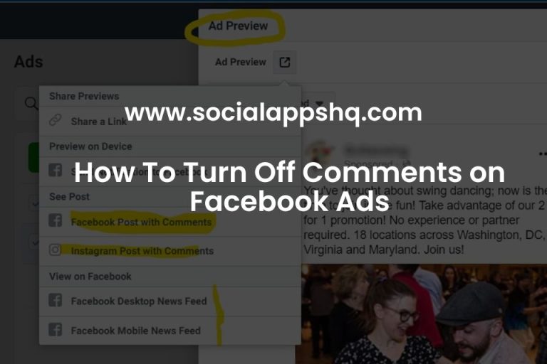 How To Turn Off Comments on Facebook Ads - SocialAppsHQ