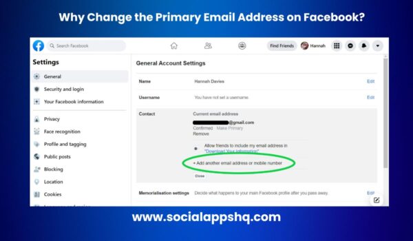 How To Change The Primary Email Address On Facebook - SocialAppsHQ