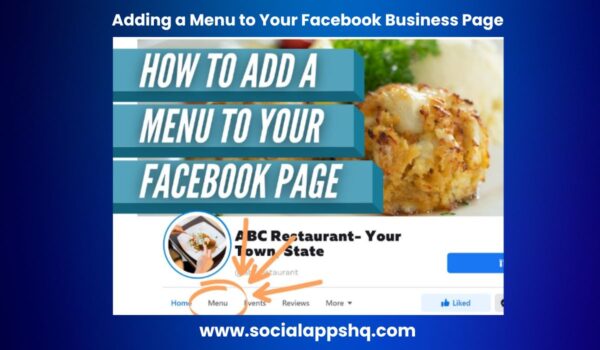 How to Add a Menu to Your Facebook Business Page