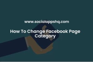How To Change Facebook Page Category - SocialAppsHQ