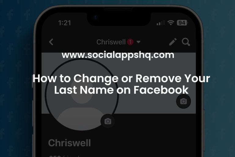 How to Change or Remove Your Last Name on Facebook