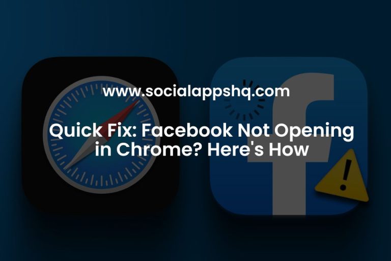 How to Fix Facebook Not Opening on Chrome Browser?
