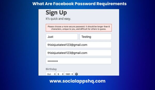 What Are Facebook Password Requirements