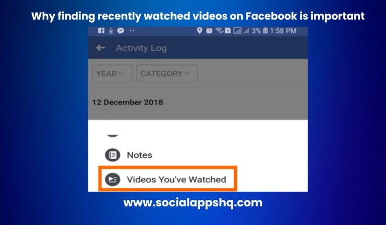 How to Find Recently Watched Videos on Facebook - SocialAppsHQ