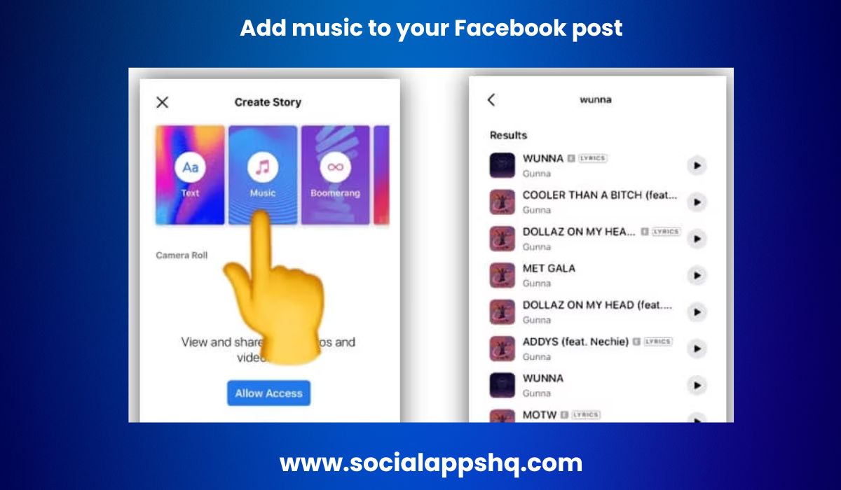 How to Add Music to Your Facebook Post - SocialAppsHQ