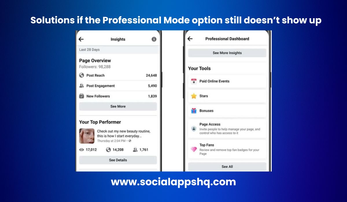 How To Fix Facebook Professional Mode Option Not Showing