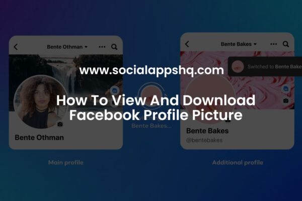 How To View And Download Facebook Profile Picture