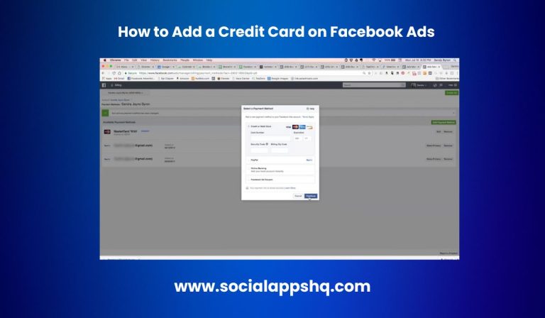 How to Add or Remove a Credit Card on Facebook Ads