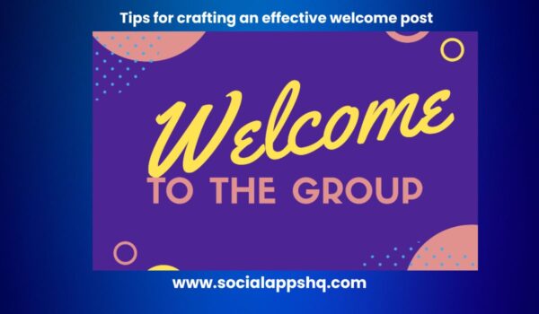 How to create a welcome post on Facebook group?