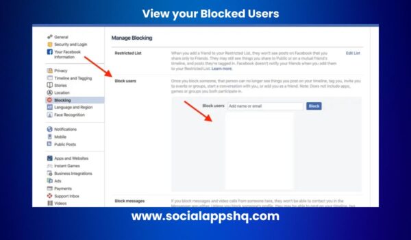 Where Is My Blocked List On Facebook App
