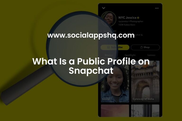 What Is a Public Profile on Snapchat - SocialAppsHQ