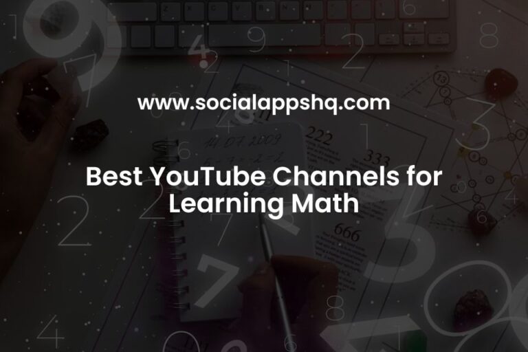 Best YouTube Channels for Learning Math - SocialAppsHQ